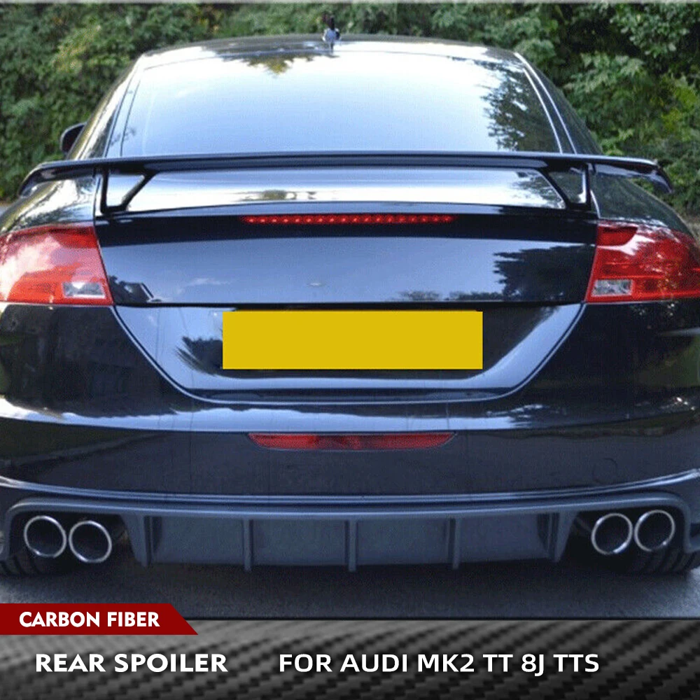 Carbon Fiber/FRP Black Rear Boot Double-Deck Spoiler Trunk Tail Wing ...