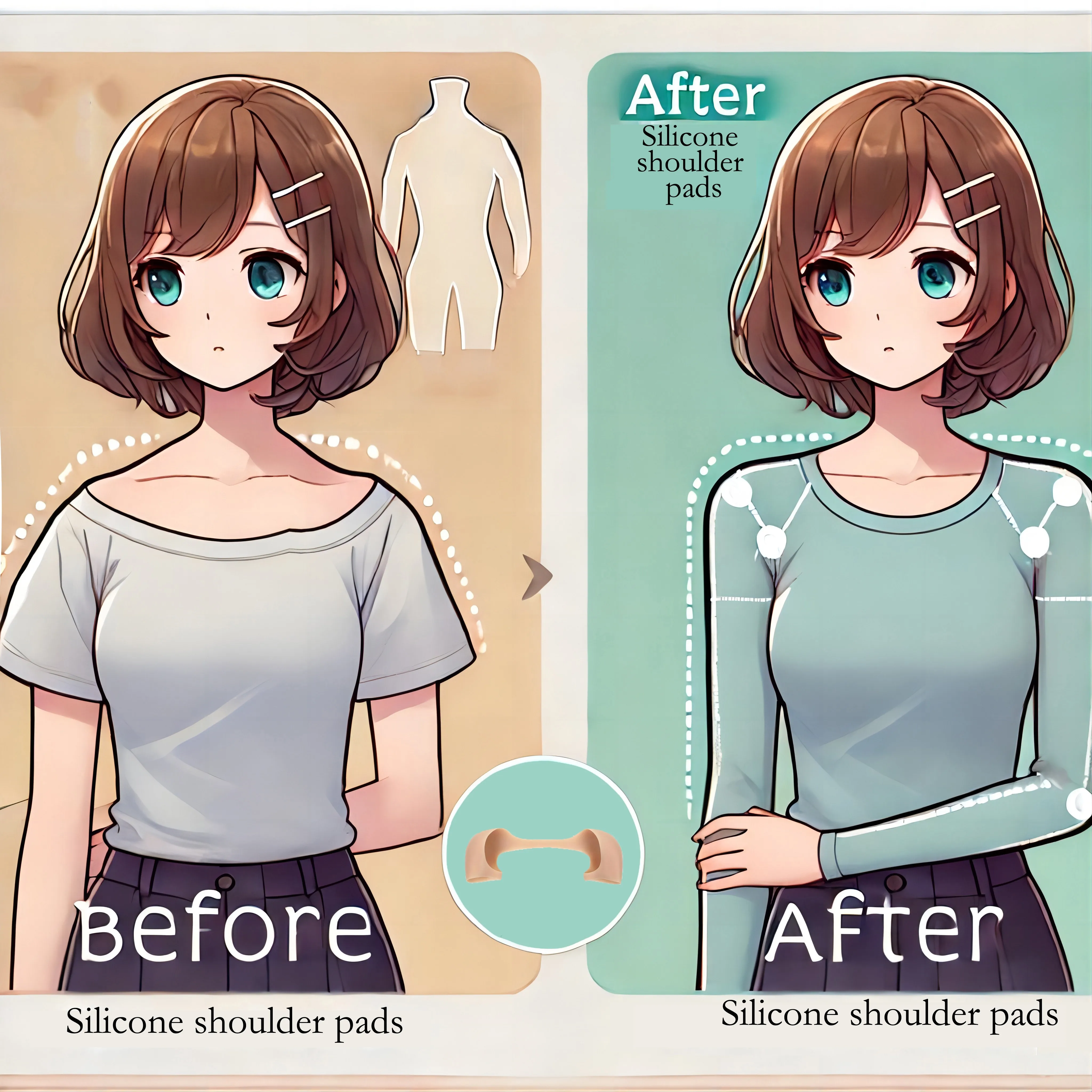 Innovative Silicone Shoulder Pads for Women & Men, Reusable and Anti ...