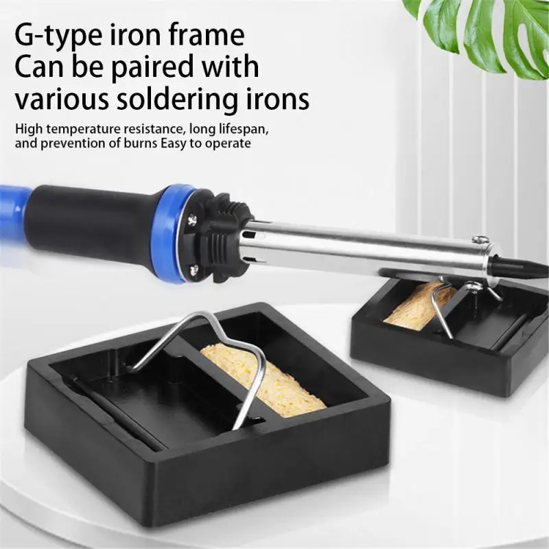 Electric-Soldering-Iron-Stand-Holder-Metal-Support-Station-With-Solder ...