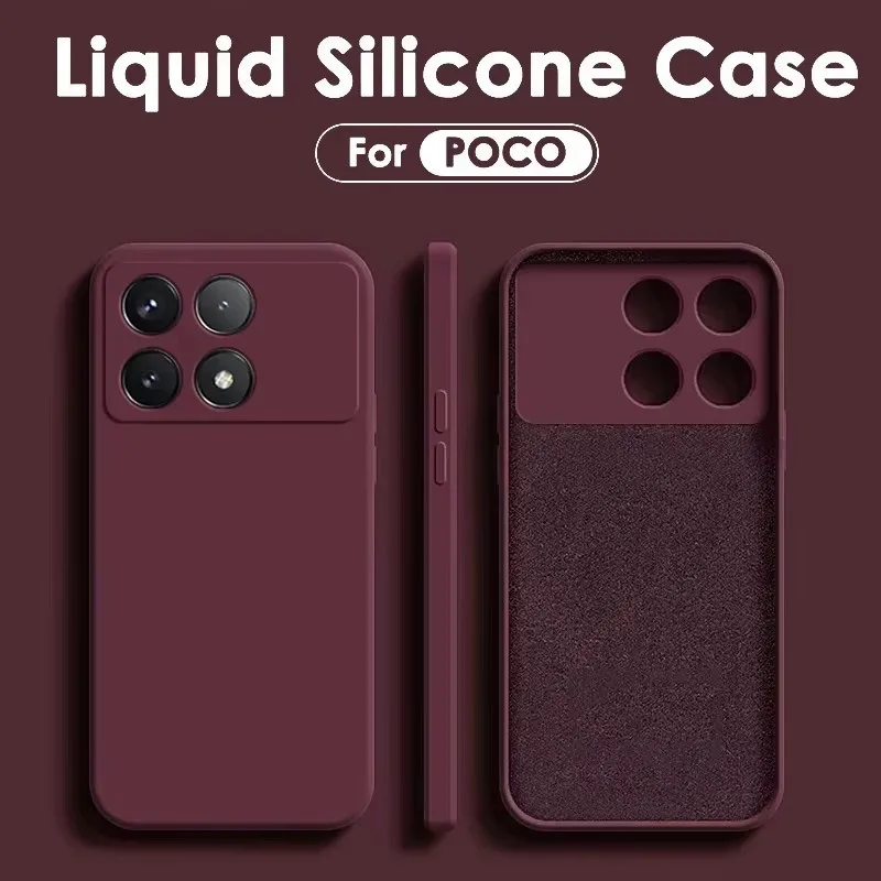 Poco X6 Case Luxury Liquid Silicone Soft Case For Xiaomi Poco X6 Pro ...
