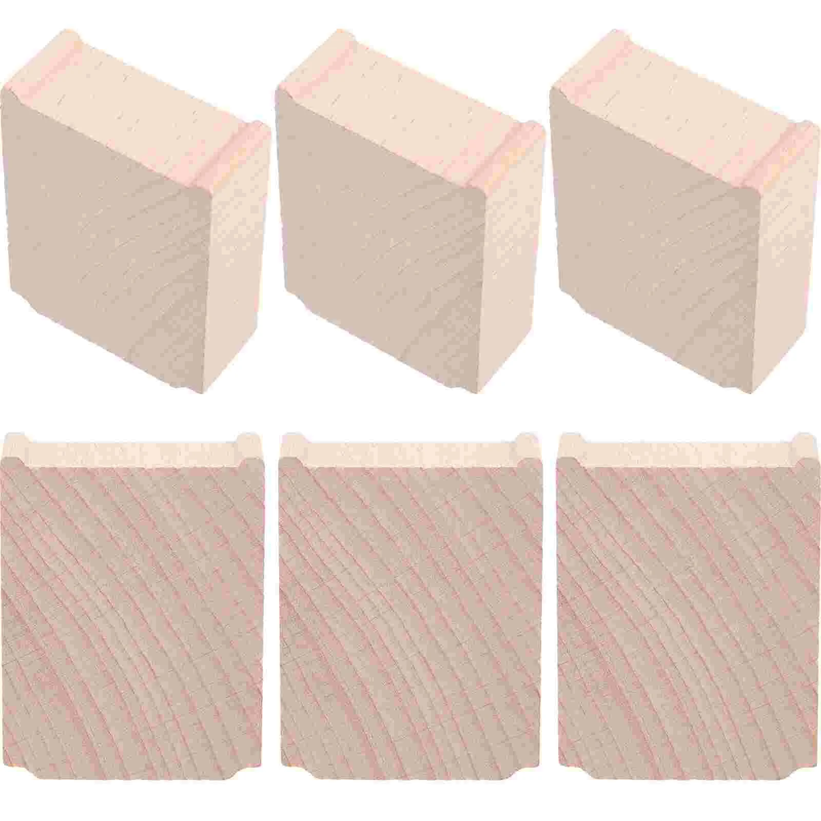 6pcs-Toy-Train-Bridge-Risers-Wooden-Level-Bridge-Support-Wood-Train ...