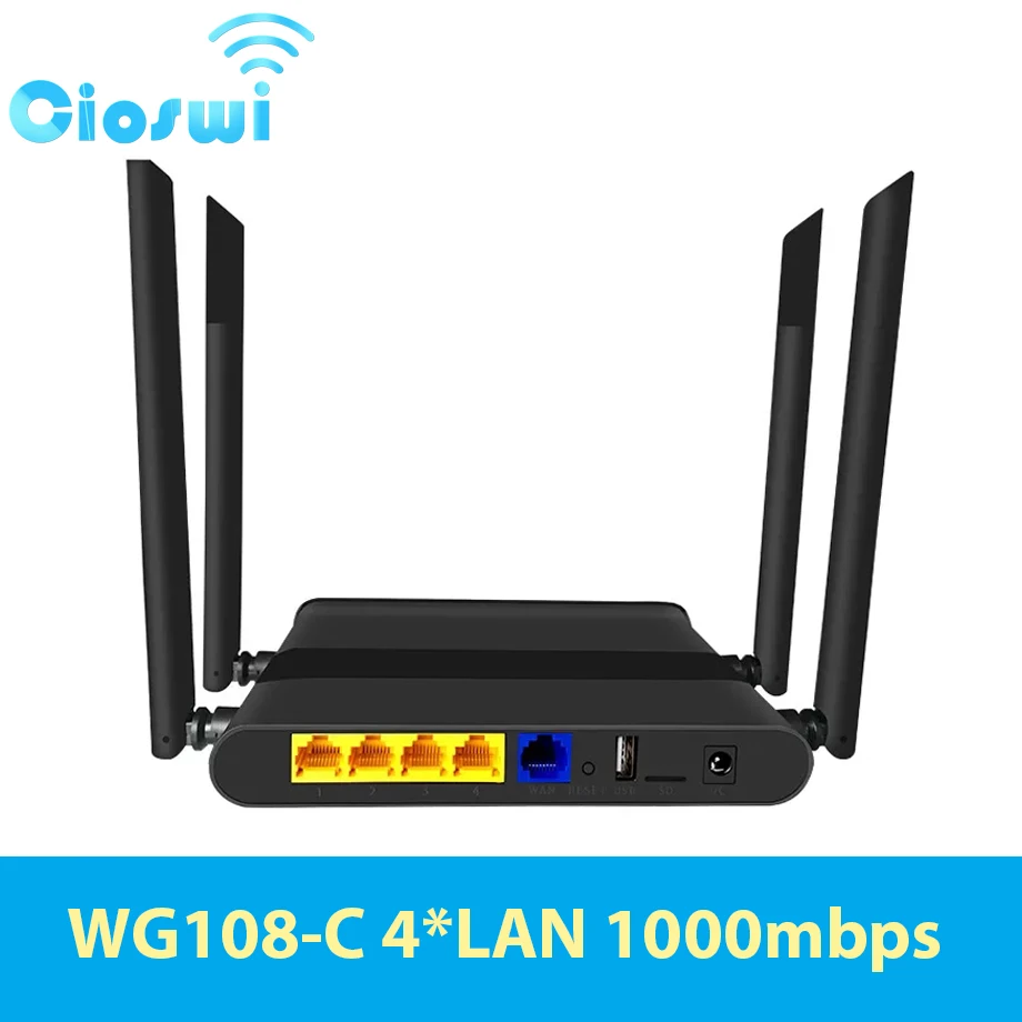 Cioswi Wifi Router 1200mbps Dual Band Openwrt Firewall Mt7621a 800mhz 4 ...