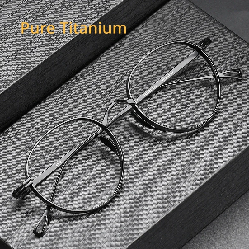 Round-Pure-Titanium-Glasses-Frame-para-homens-e-mulheres-culos-de ...