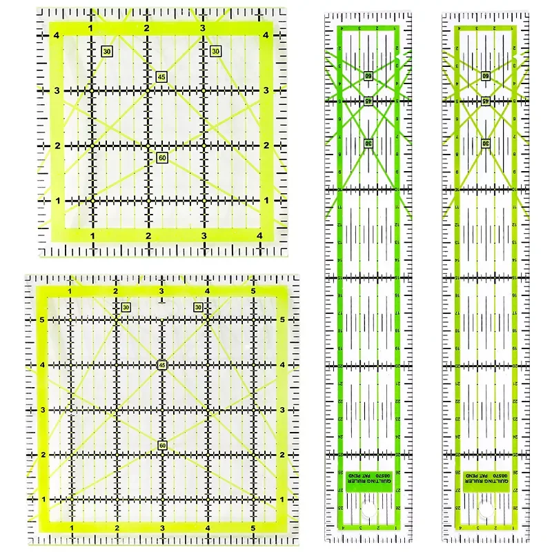 For-DIY-Sewing-Measuring-Tools-Drawing-Ruler-Green-Colorful-Acrylic ...