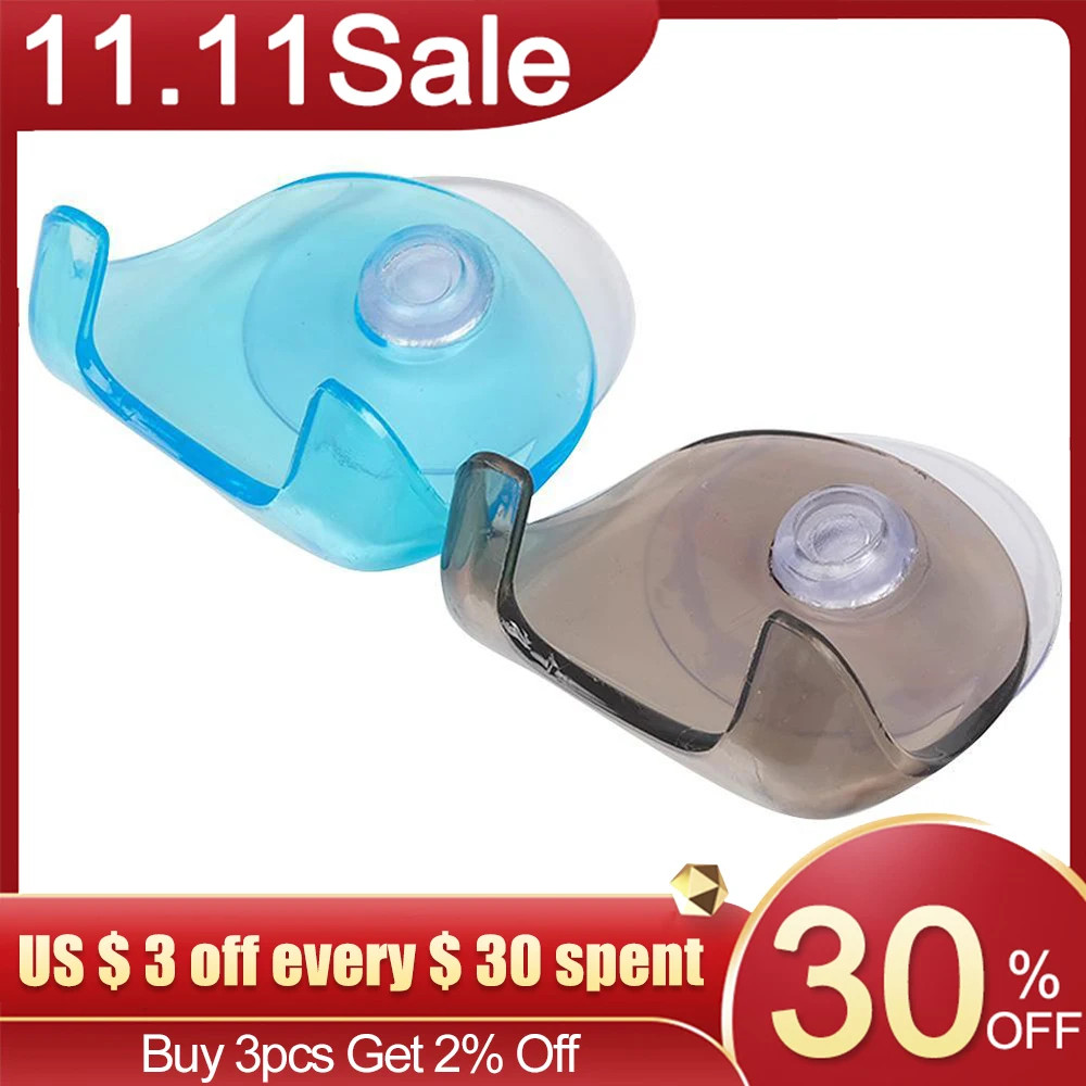 1/2pcs Suction Cup Shaving Razor Holder Plastic Clear Men Shaving ...