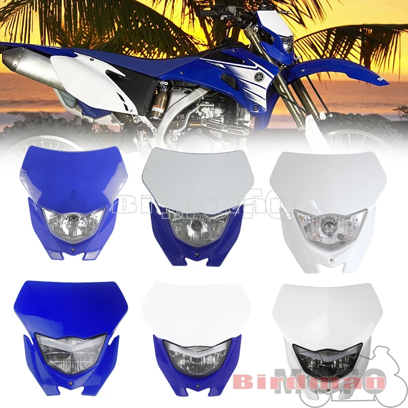 Dirt-Bike-Motocross-H4-Headlamp-Mask-Headlight-Fairing-Universal-For ...