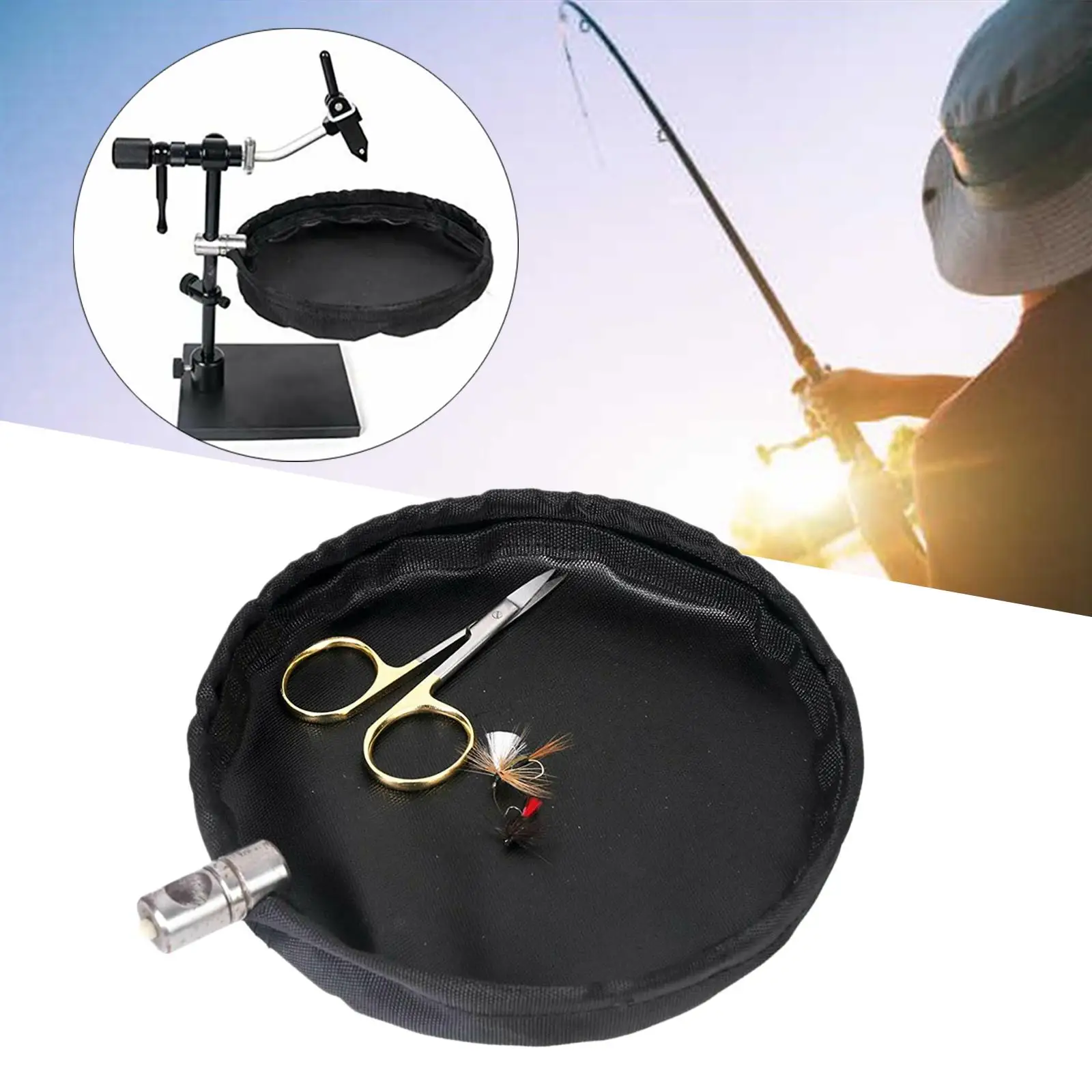 Fly Tying Waste Basket 바이스를 묶는 로우 프로파일 마그네틱 퀵 릴리스 휴지통 홀더| | - AliExpress