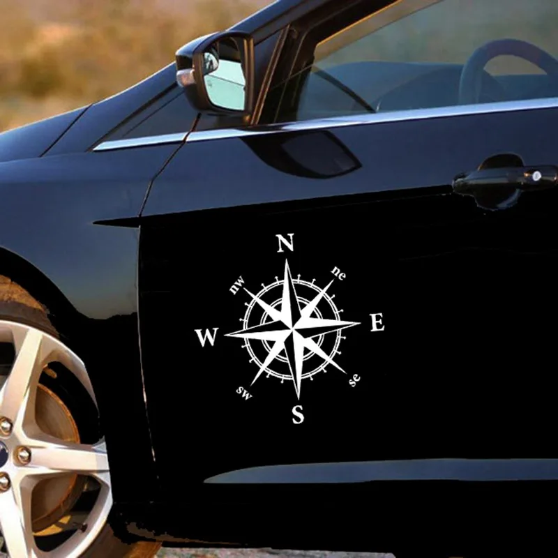 High Quality Car Compass Sticker Art Design Reflective Vinyl Waterproof ...