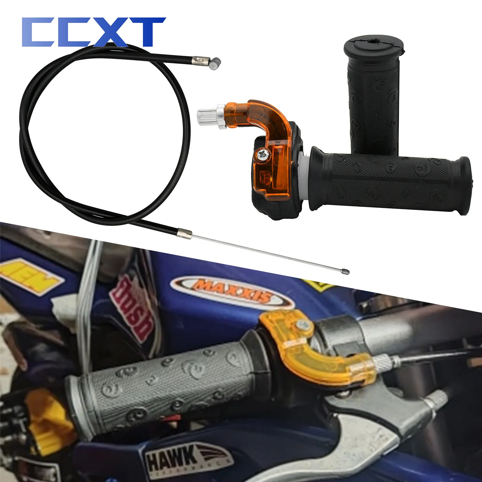 Motorcycle-Rotary-Throttle-Accelerator-Grip-and-Cable-For-47cc-49cc ...