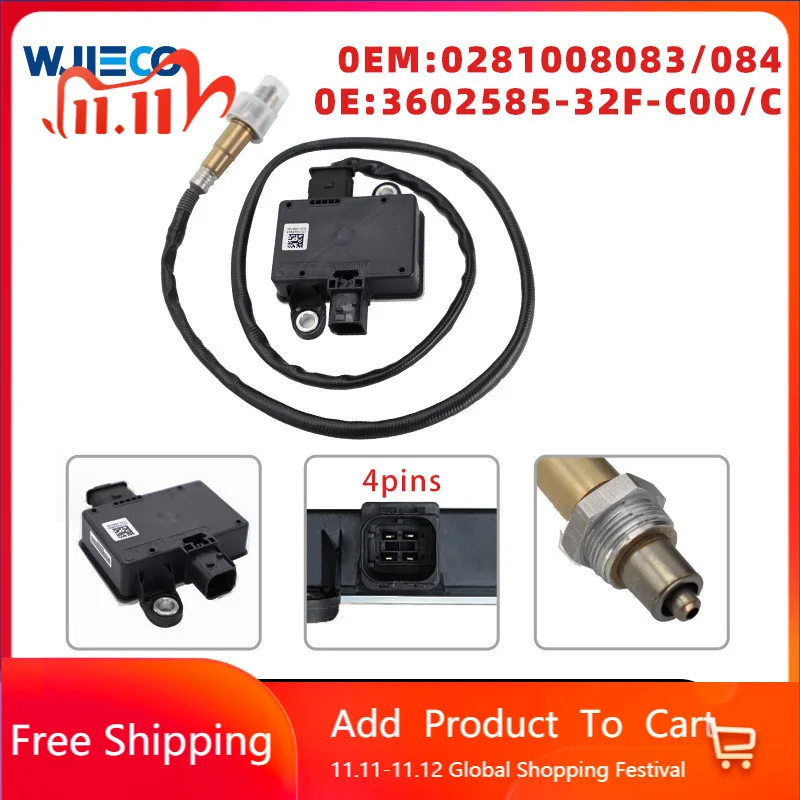 Particulate Matter Temperature Sensor PM 3602585 / 0281008083/084 ...
