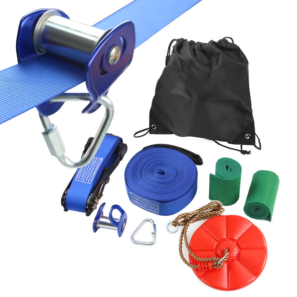 Children-s-Ninja-Rope-Sling-Slackline-Bar-Kit-Pulley-Zigbee-Training ...