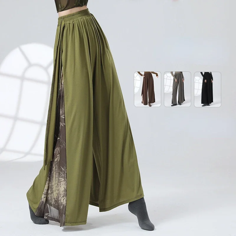 Women Classical Dance Tops Pants Modern Hanfu Dance Training Clothes ...