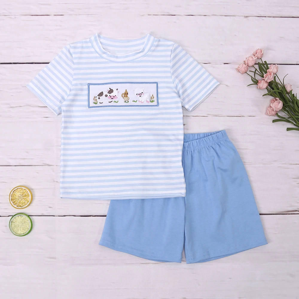 New-Design-1-8T-Bebe-Outfits-Baby-Boy-Clothes-Set-Animal-Embroidery ...