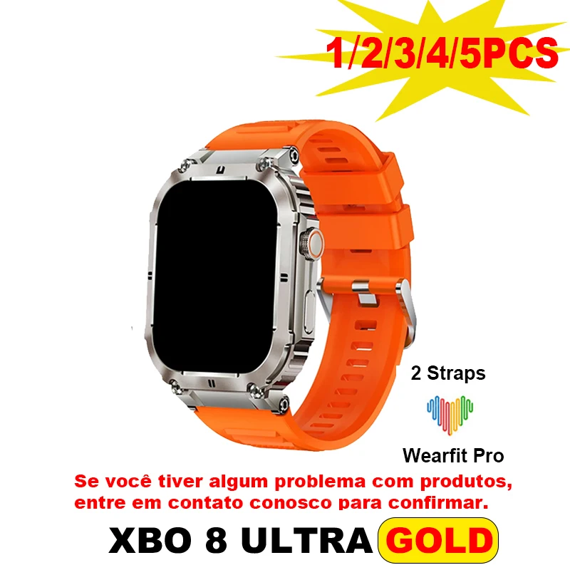 XBO-8-Ultra-Gold-Smart-Watch-for-Men-Carregamento-Sem-Fio-Chamada ...
