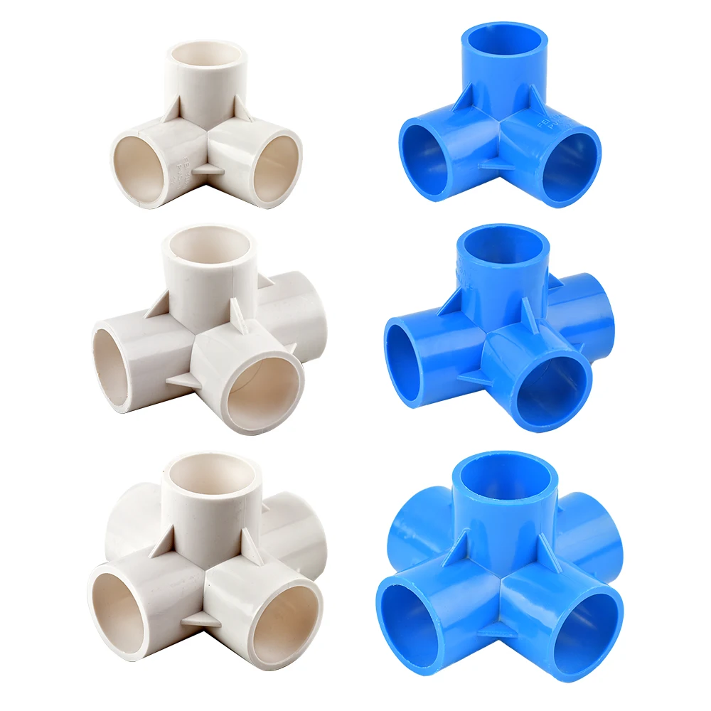 20/25/32mm Blue White PVC Pipe Fittings Straight Elbow Tee Cross ...