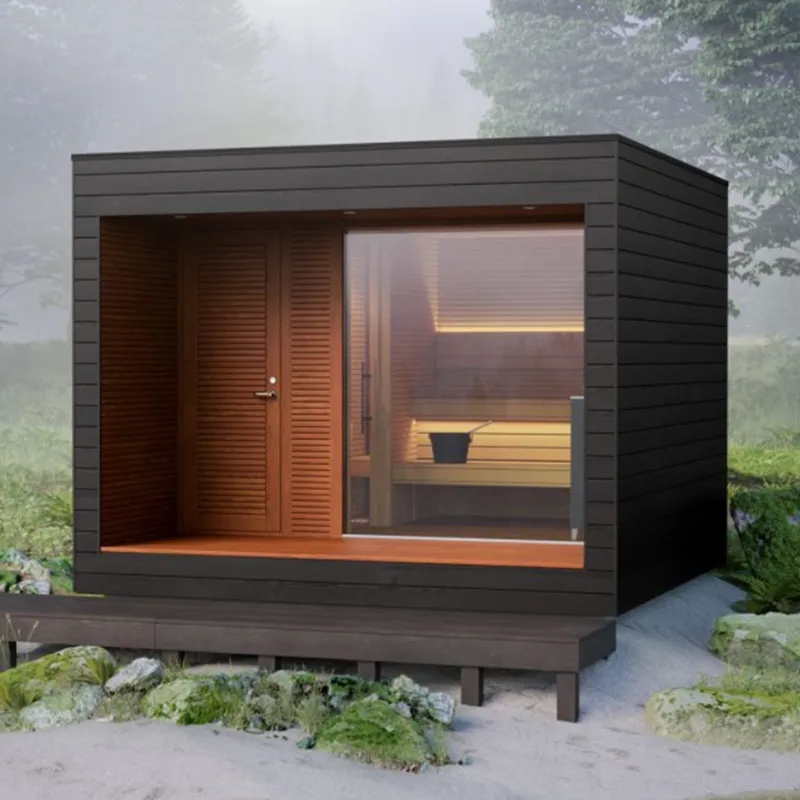 Para sala de vapor tradicional familiar Sauna tradicional negra para ...