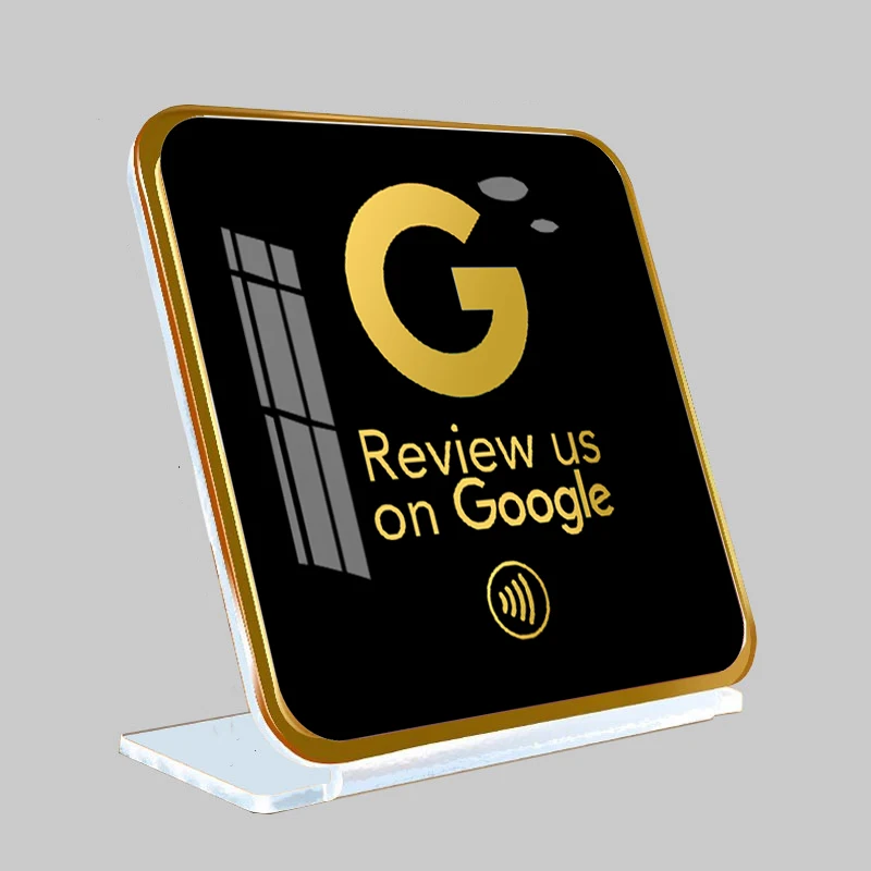 Acrylic-NFC-Table-Display-Stand-Restaurant-NFC-Google-Review-NFC-Stand ...