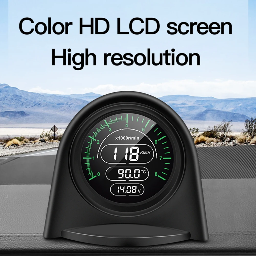 New-Cars-HUD-Digital-Speedometer-Overspeed-Alarm-RPM-Temp-Gauge-LCD ...