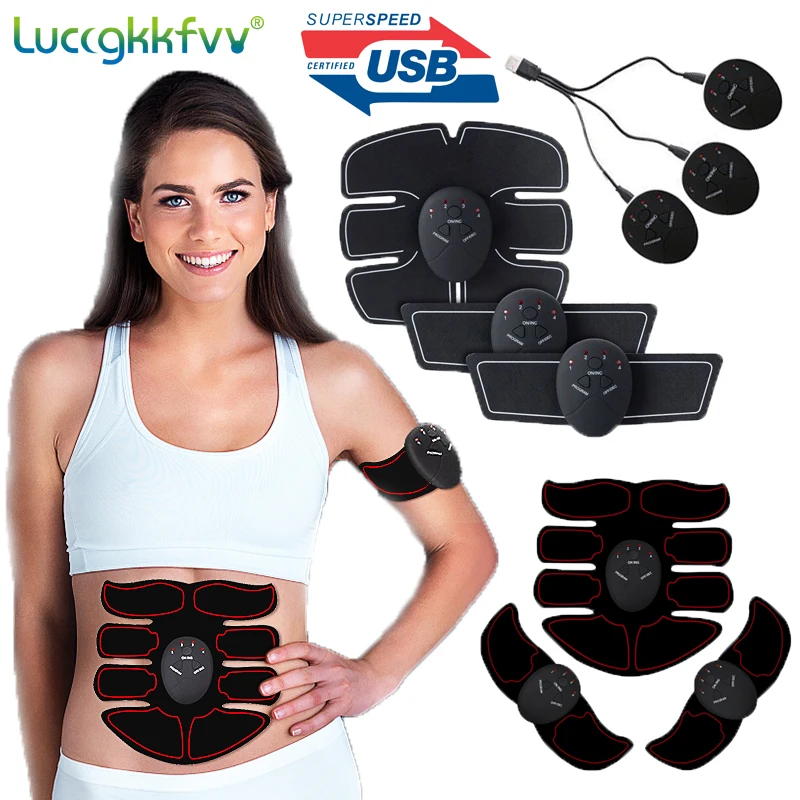 USB-Aufladbare-EMS-Muscle-Stimulator-Wireless-Ges-H-fte-Trainer-Bauch ...