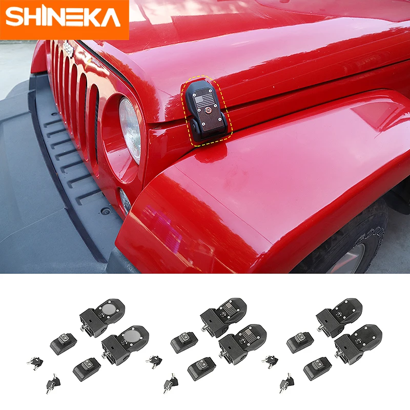 Shineka Locks Hood For Wrangler Jk 2007-2017 Car Engine Hood Latch ...