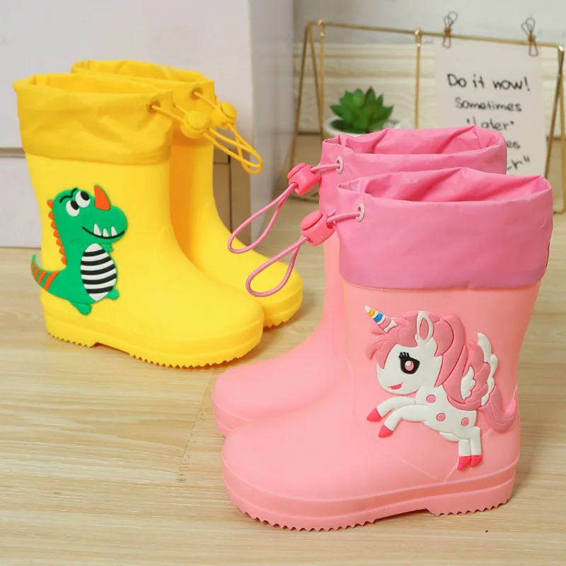 Kids-Rainshoes-Children-s-Rain-Boots-Elastic-Strap-Shoes-Waterproof-Non ...