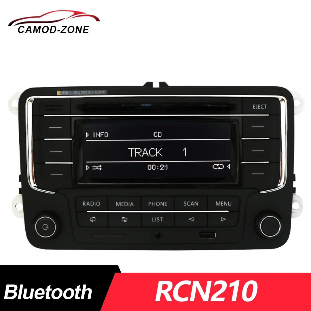 RCN210 MIB 자동차 라디오 CD 플레이어, 스테레오 RCD320 MP3 SD 카드, AUX 캔버스, 폭스바겐 파사트 B6 ...