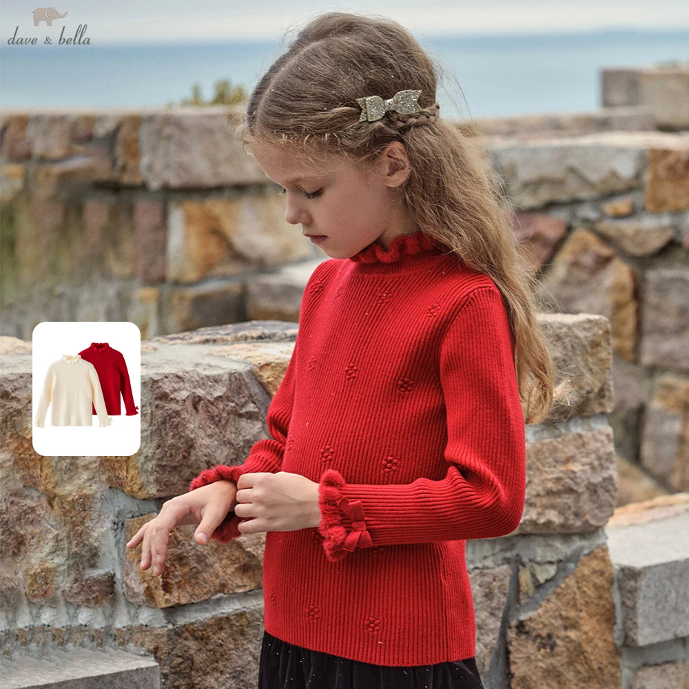Dave Bella Children Autumn Winter Knitted Pullover Sweater for Girls ...