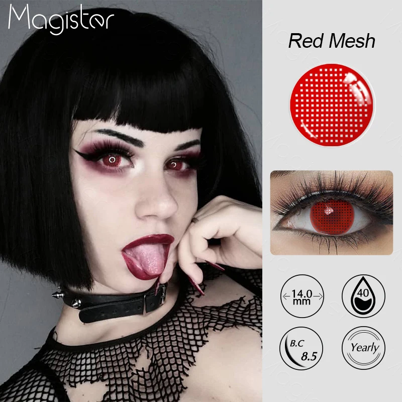 Red Mesh Contacts