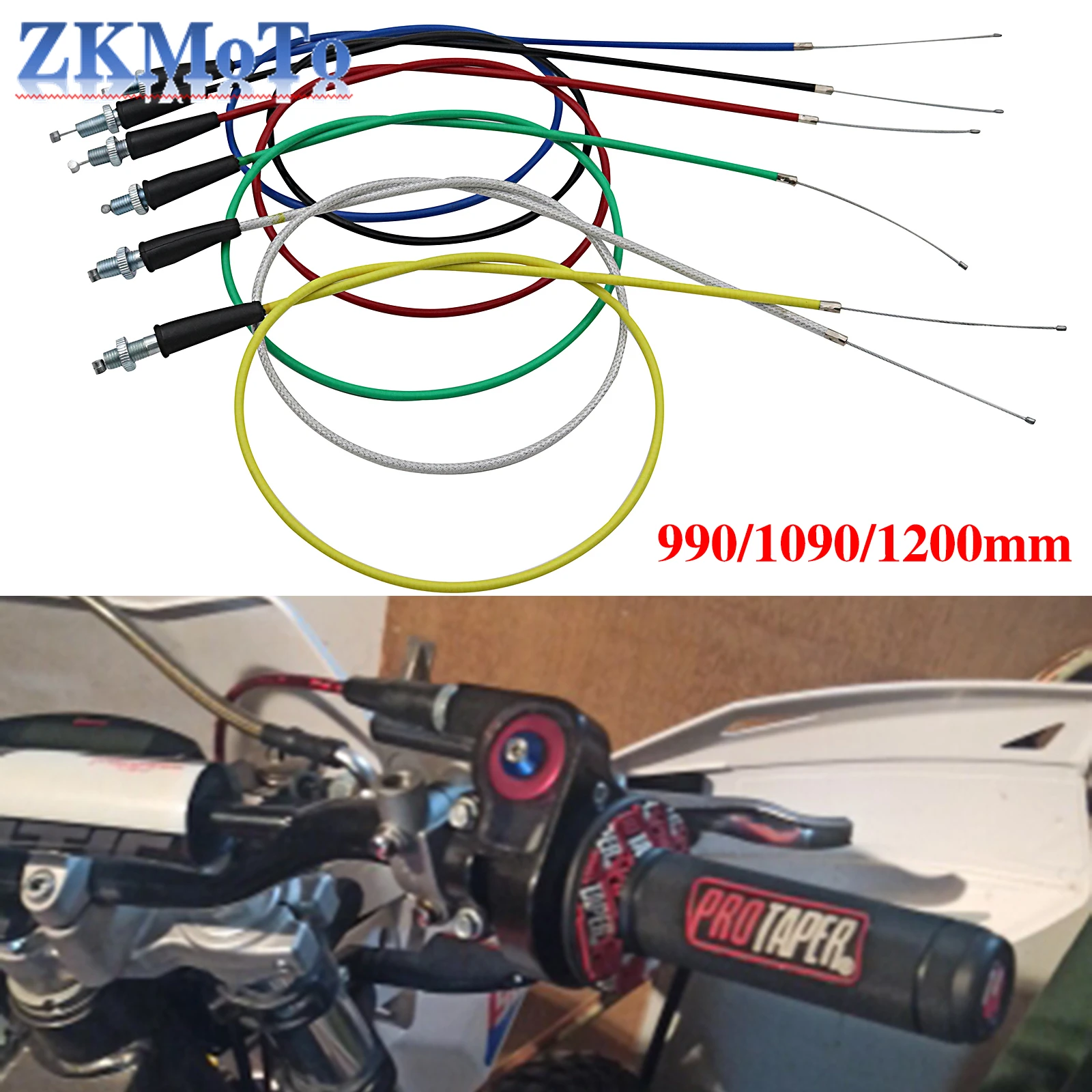 Motorcycle-Throttle-Cable-990mm-1090mm-1200mm-For-Dirt-Pit-Bike ...