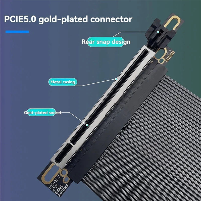 Classic-Pcie 5.0 X16 Riser Cable For NZXT H1 270° Reverse Right Angle ...