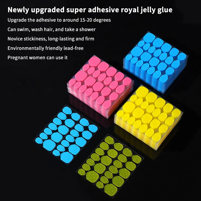 5Pcs False Nail Art Adhesive Tape Colour Jelly Glue DIY Fake Nail ...