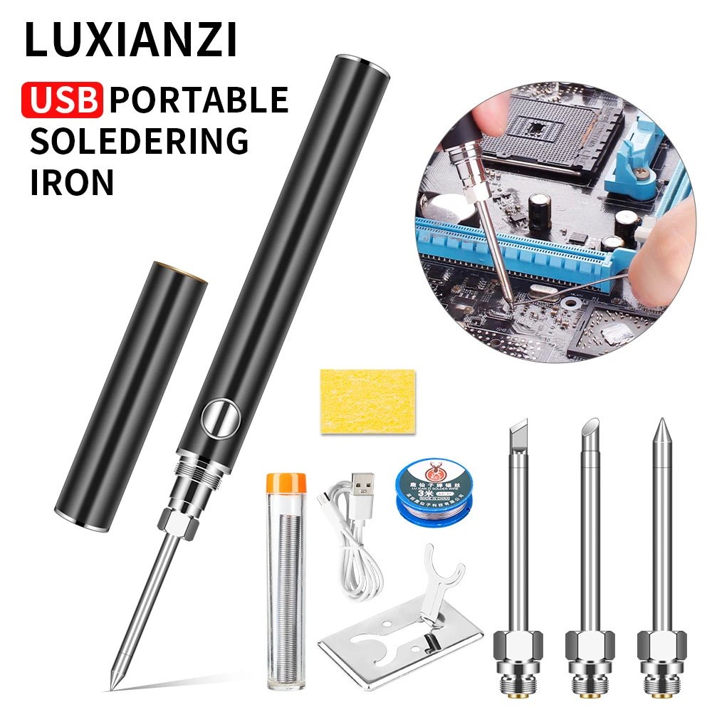 LUXIANZI-USB-Cordless-Electric-Soldering-Iron-5V-Tin-Solder-Iron ...