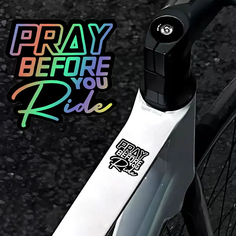 1pc PRAY BEFORE YOU RIDE Motorcycle Waterproof Sticker for Motorcycle ...