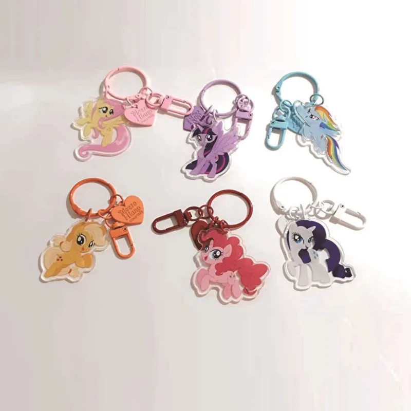Cartoon-Pony-Unicorn-Key-Chains-Key-Cover-Caps-Car-Keychain-Key-Ring ...
