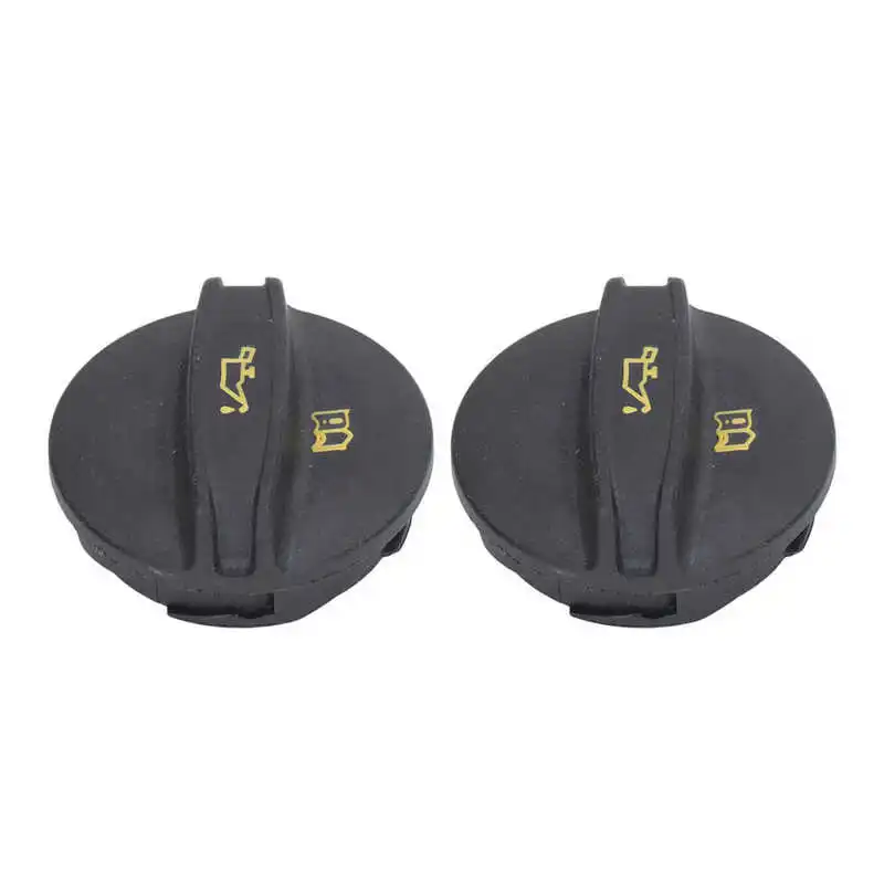 2Pcs Car Engine Tank Cover Oil Filler Cap Black ABS 06K103485A ...