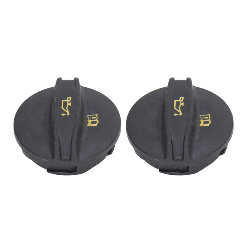 2Pcs Car Engine Tank Cover Oil Filler Cap Black ABS 06K103485A ...