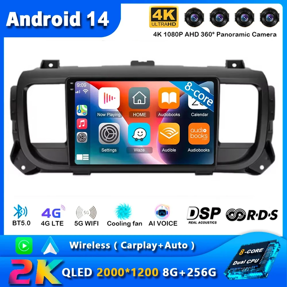 Android-14-Car-Radio-For-Citroen-Jumpy-3-SpaceTourer-1-Peugeot-Expert ...