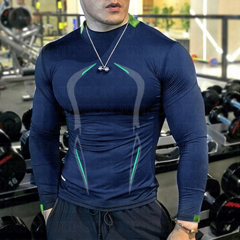 Men-Quick-Dry-Training-Bodybuilding-Shirt-Compression-Sport-t-Shirt ...