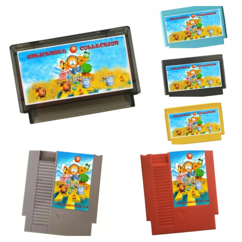 ライセンスなしコレクション 142 in 1 レトロゲームカートリッジ NES / FC コンソール用 72 ピン / 60 ピン 8 ビット ...