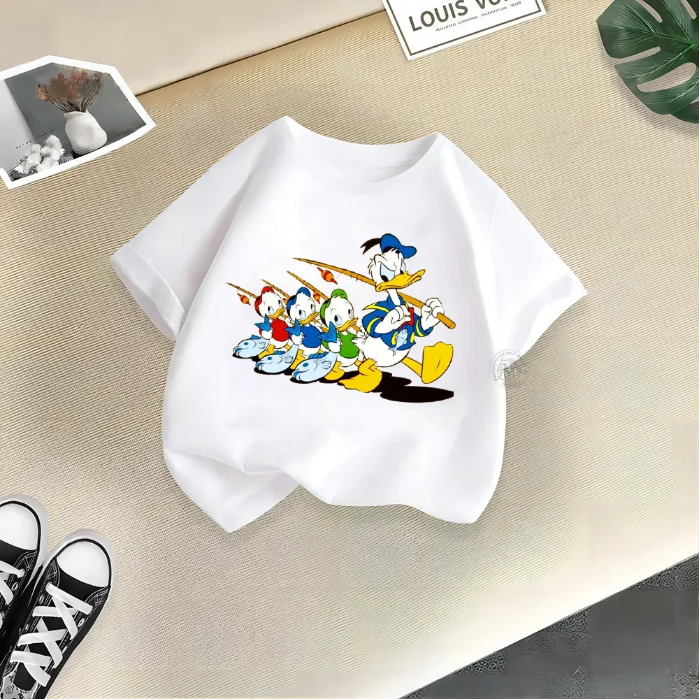 Marca Linda camiseta de algodón de verano para niños con el Pato Donald ...