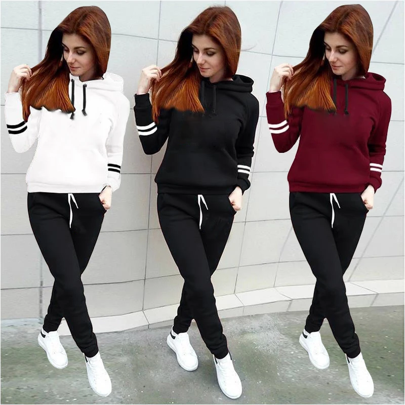 Conjunto de chándal de 2 piezas para mujer, sudaderas con capucha de ...