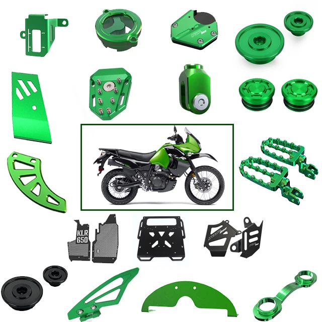 For-Kawasaki-KLR650-2008-2024-Radiator-Guard-Fork-Stabilizer-Luggage ...