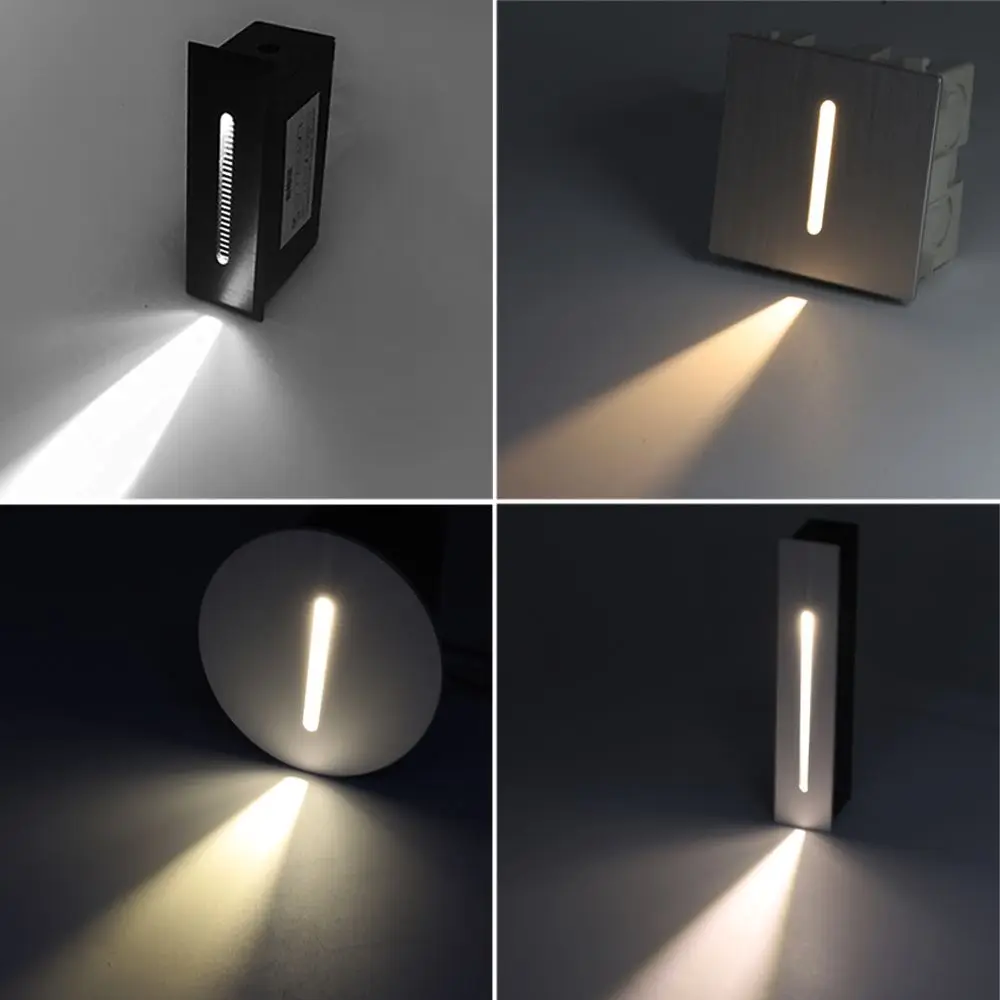 Led-Recessed-Stair-Wall-Light-3W-Indoor-Staircase-Light-AC85-265V-Step ...