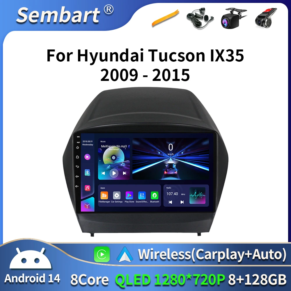 Android 16 Carplay Auto Car Radio Multimedia Player For Hyundai Tucson ...