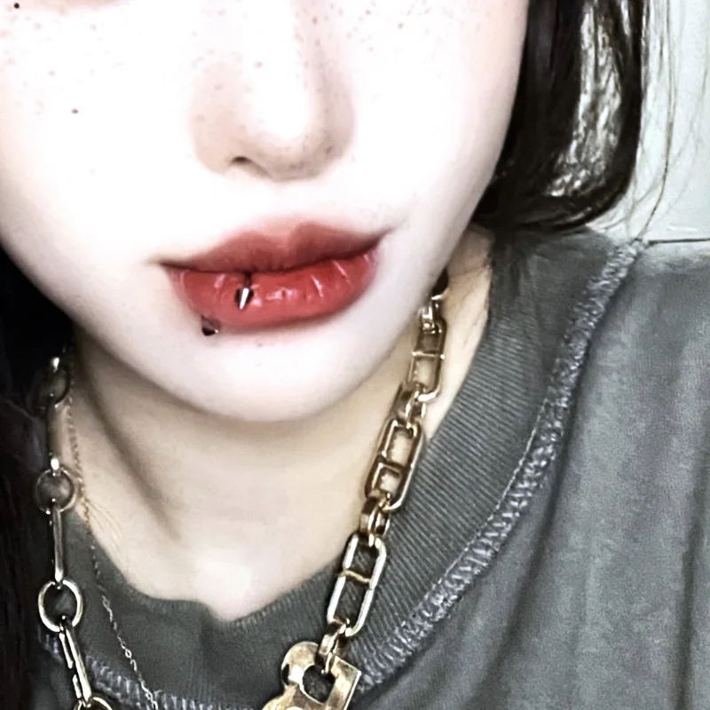 Lip Piercing Hoop Guy