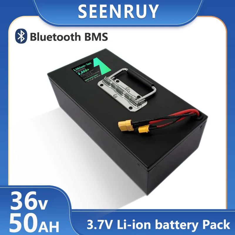 36V 50Ah Li-ion Lithium Battery with 30A BMS for 1500W Motor Electric ...