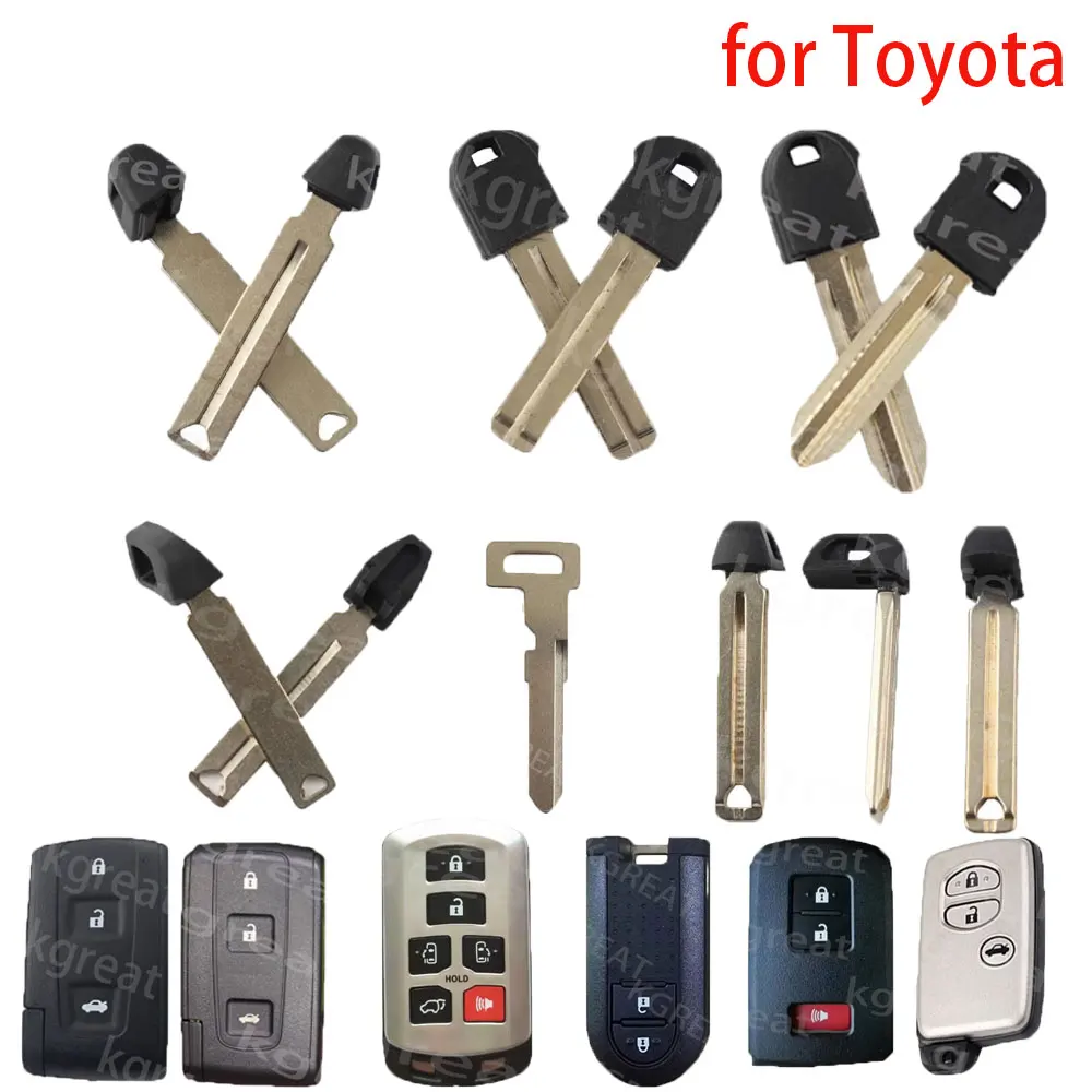 10pcs Emergency Smart Prox Remote Key Fob Uncut Blade Blank Insert for ...
