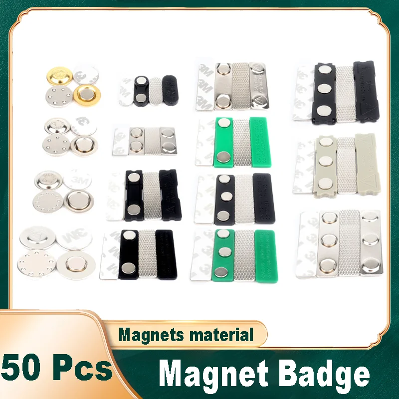 50-Pcs-Metal-Badge-Brooch-Magnets-Buckles-Neodymium-Magnet-Metal ...