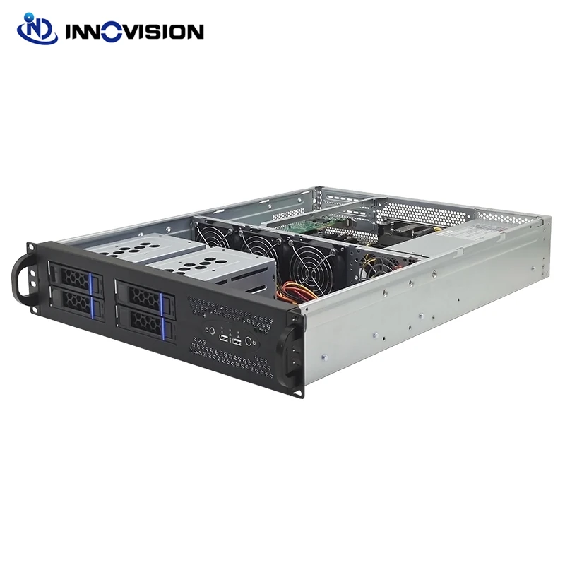 New 2U 4Bay Hotswap Rack Mount Server Case With Flexible