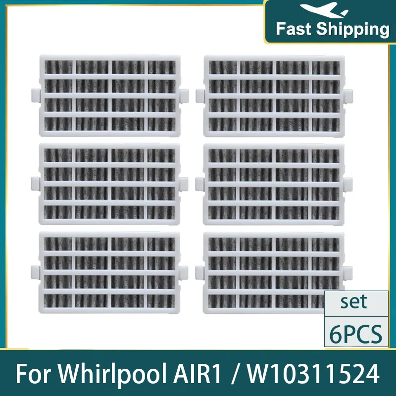 6PCS Hepa filter Replacements Refrigerator Air Filter for Whirlpool ...